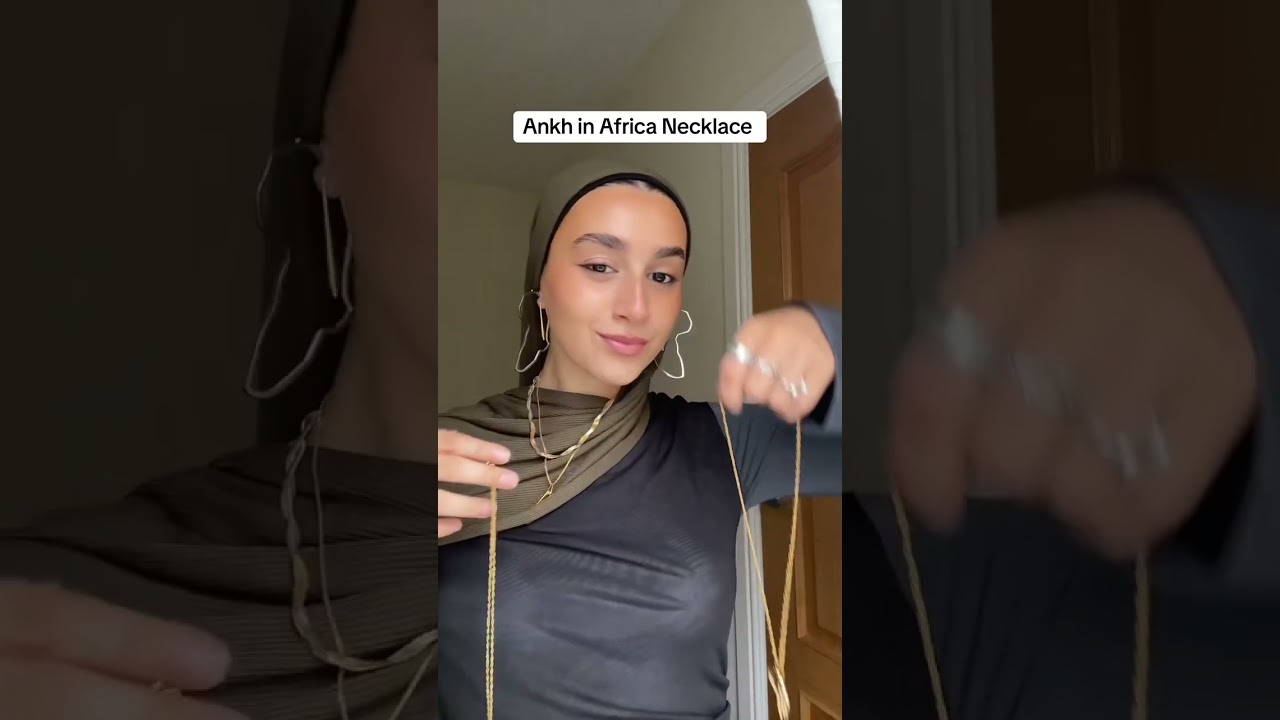 Ankh and Africa outline necklace combined!