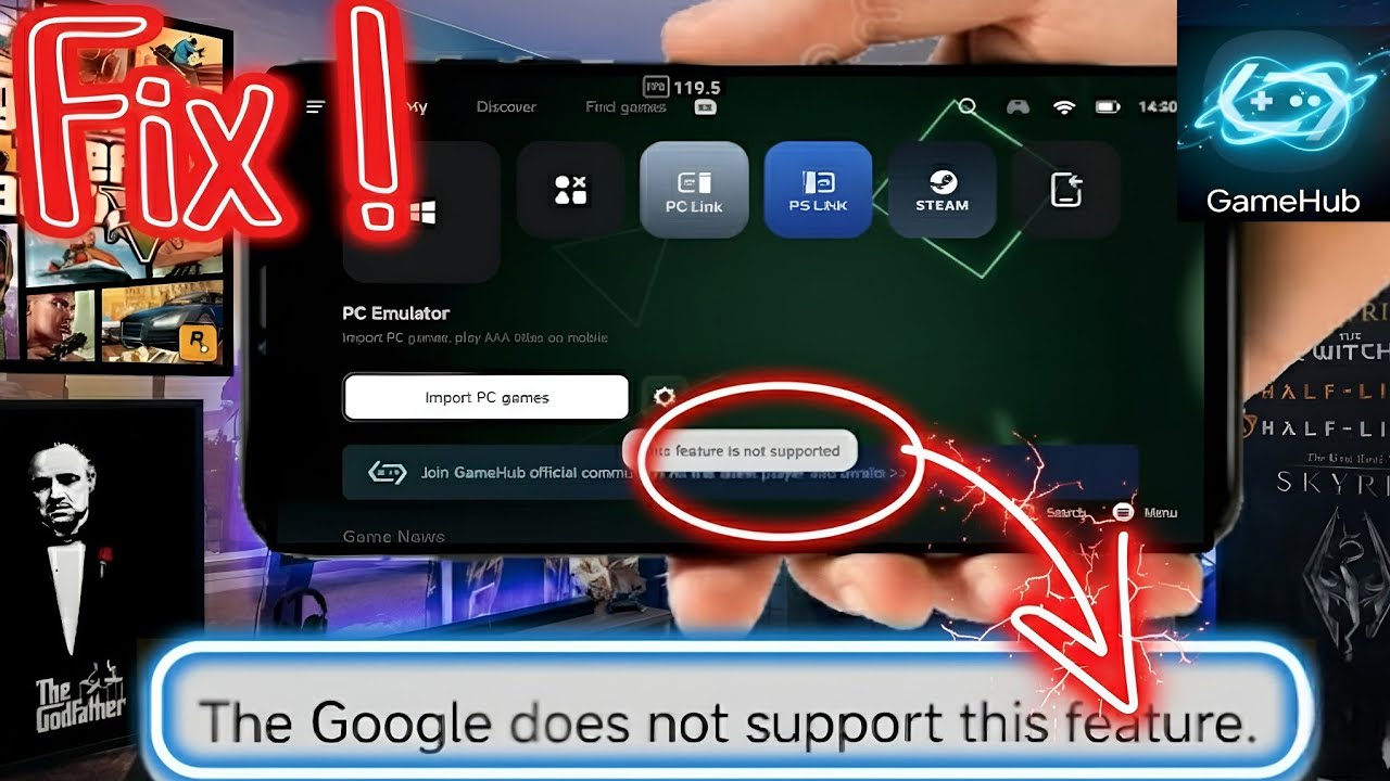 200% Fix ! The Google does not support this feature - Gamehub Emulator - Guaranteed !