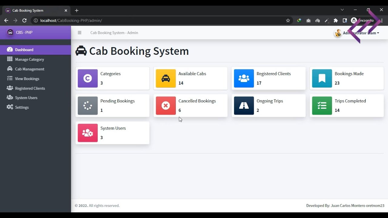 Cab Booking System in PHP MySQL with Source Code - CodeAstro