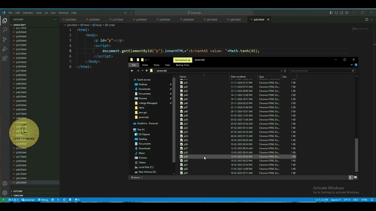 Javascript | Math 'tanh()' | CodeLearning