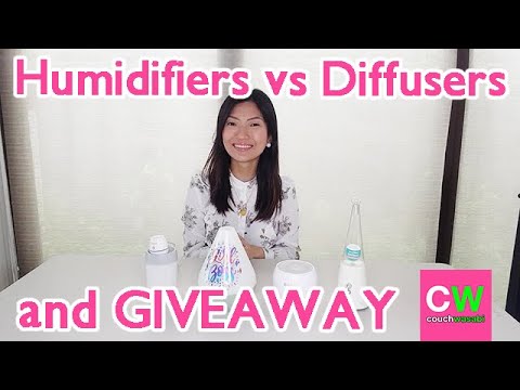 Humidifier vs Diffuser (Water, Waterless/Nebulizing, and Passive Diffusers) + GIVEAWAY | couchwasabi