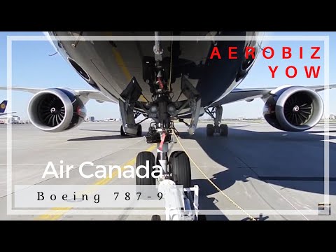 Air Canada Boeing 787 Dreamliner Push Back at YYZ, Toronto International Airport