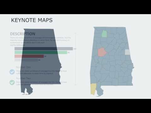 Keynote map of Alabama with Counties