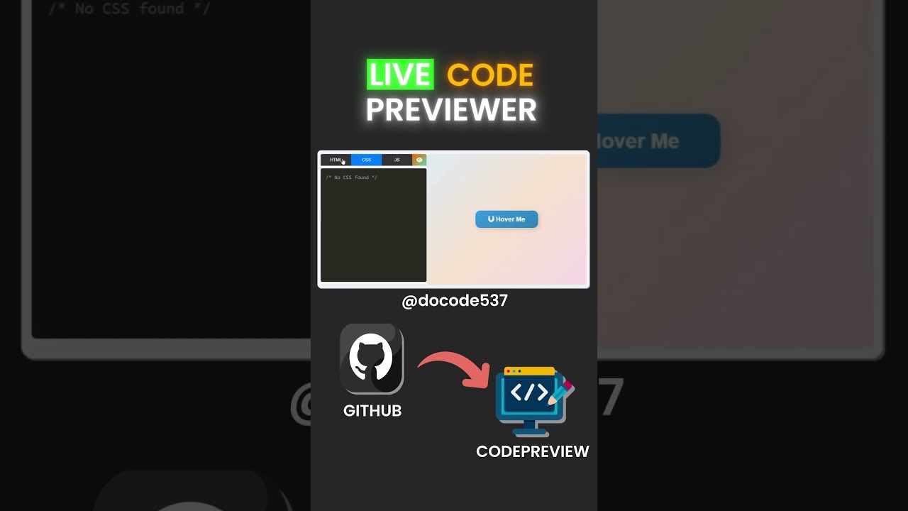 CodeView Demo - Live Code Preview & GitHub Repo Cloning | Best CodePen Alternative #ytshorts