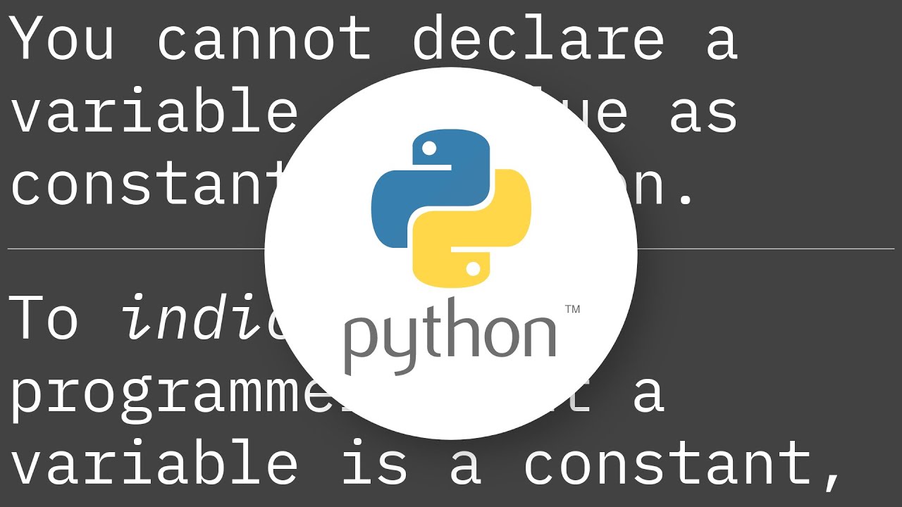 How do I create a constant in Python?