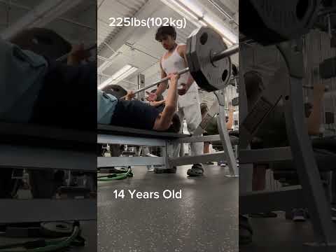 225 LBS (102 KG) Bench Press At 14 Years Old #gymmotivation #fitness #gym #fitnessmotivation #arnold