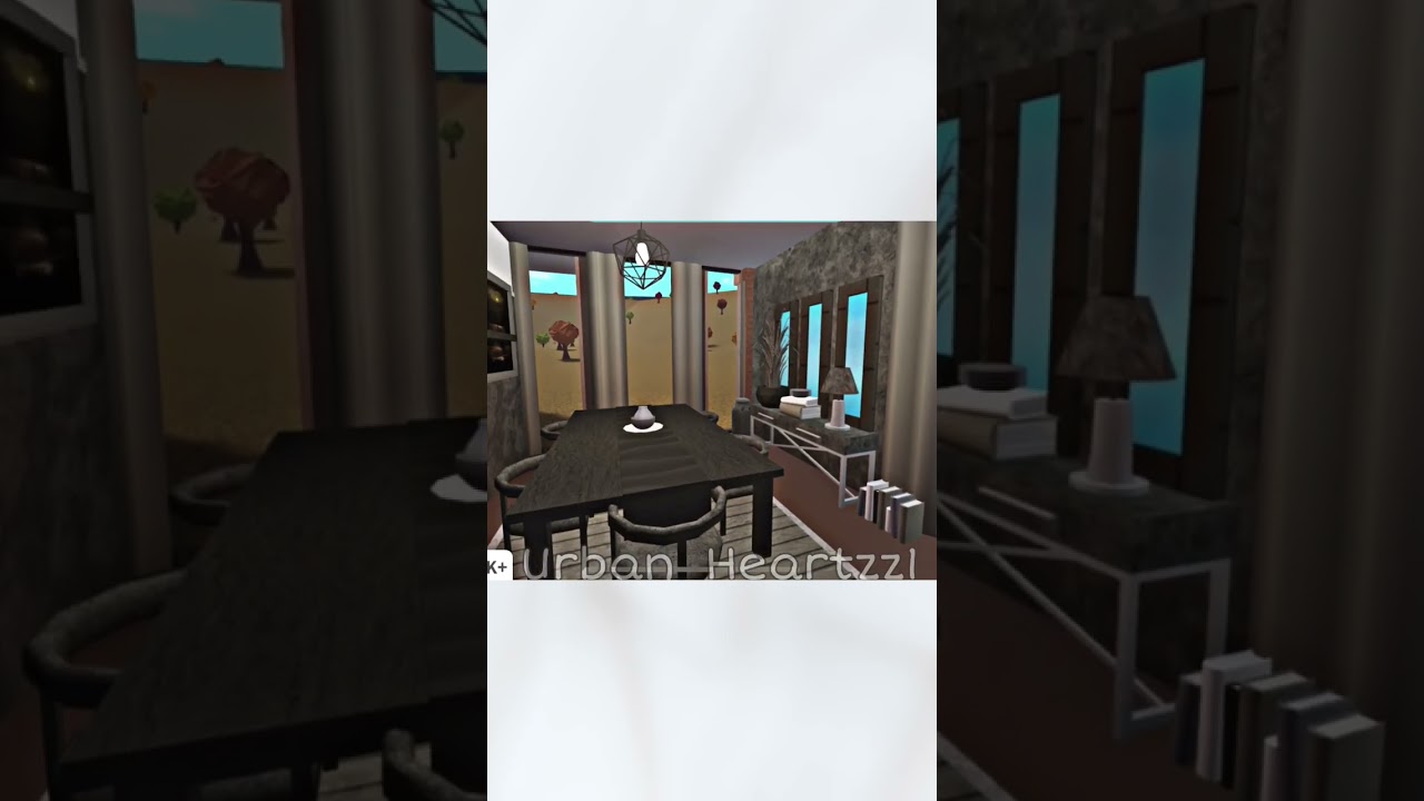Modern Dining Room AREA in Bloxburg 🍽⏲🤍. #bloxburg #bloxburgbuilder #newupdate #diningroomdecor