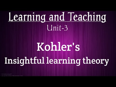 Insightful learning theory of Kohler