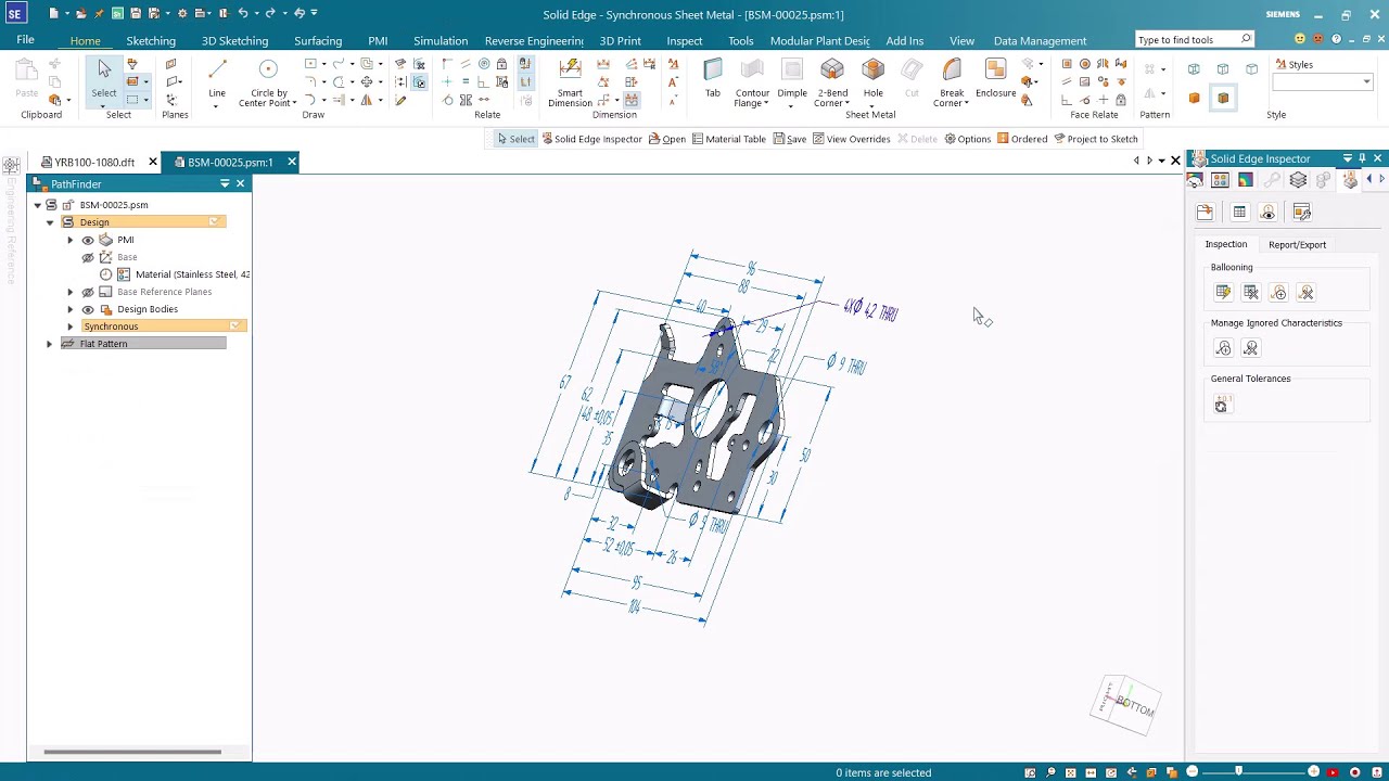 Solid Edge Inspector Tutorial: Ballooning and Characteristic Identification