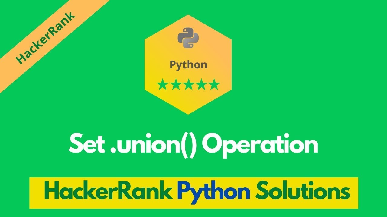 HackerRank Set .union() Operation problem solution in Python | Python problems solutions