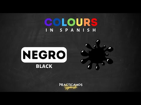 Black colour in Spanish | Colours in Spanish