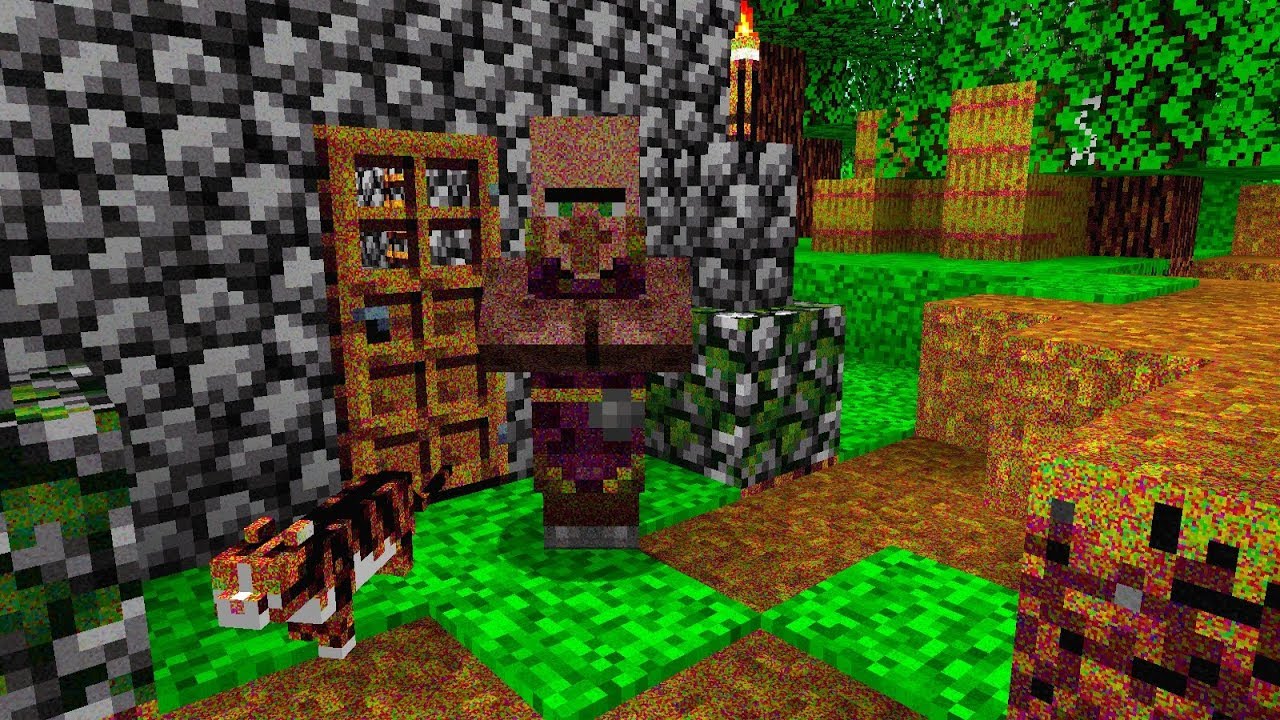 Minecraft but Everything Is Deep Fried