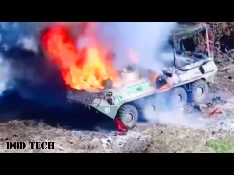 Ukrainian army Destroy Russian Armored Group Near Yablunivka
