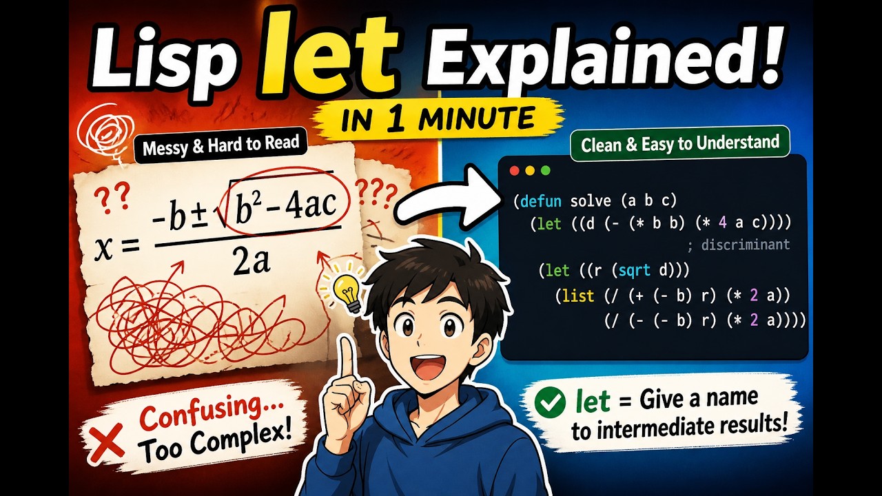 Make Lisp Simple: let Explained in 60 Seconds