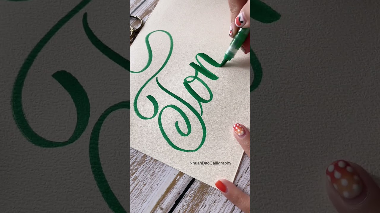 🥰Hi Tony 💕🥰Modern Calligraphy & Hand Lettering🥰#NhuanDaoCalligraphy #Moderncalligraphy #shorts