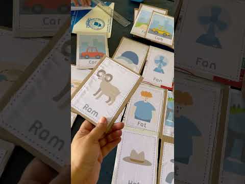 Rhyming words, simple flash cards