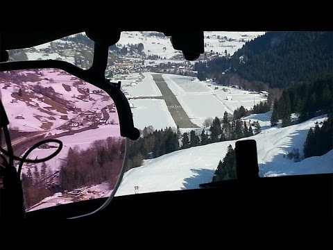 Falcon 7X Landing at Saanen-Gstaad Airport