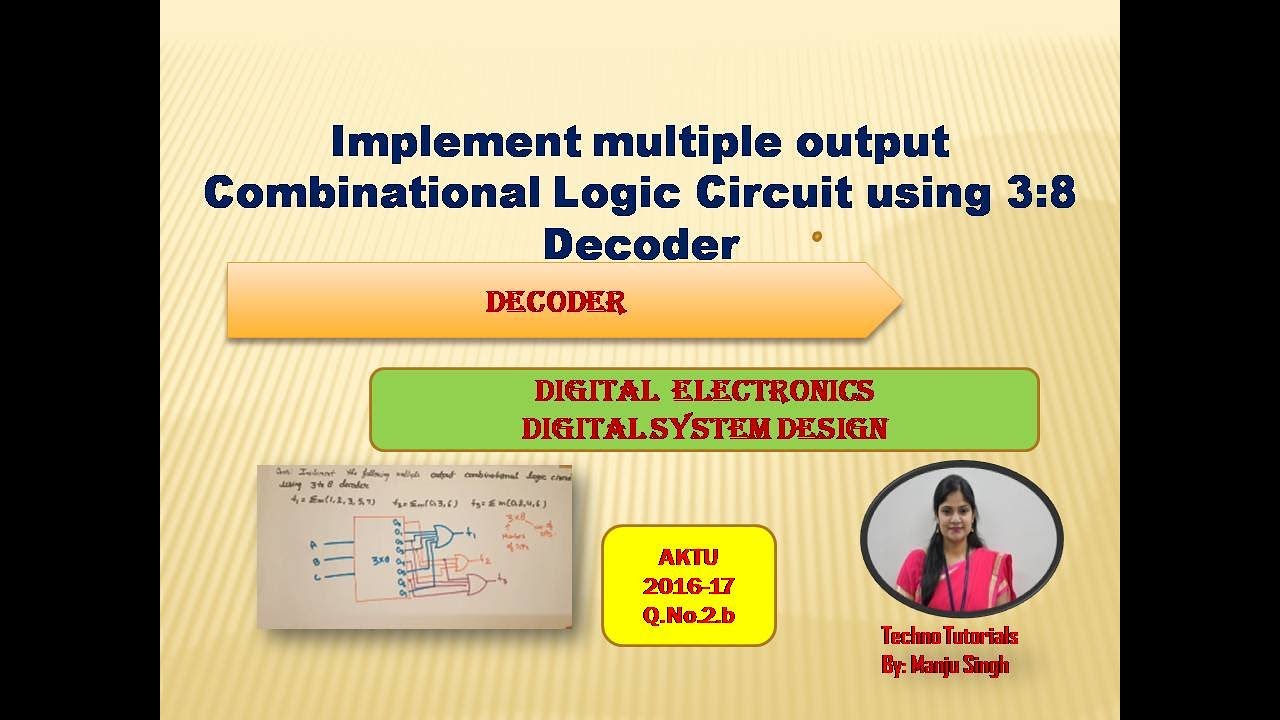 U2L7.2 | Implementation of Boolean function  using decoder |  Combinational Circuit by 3:8 Decoder
