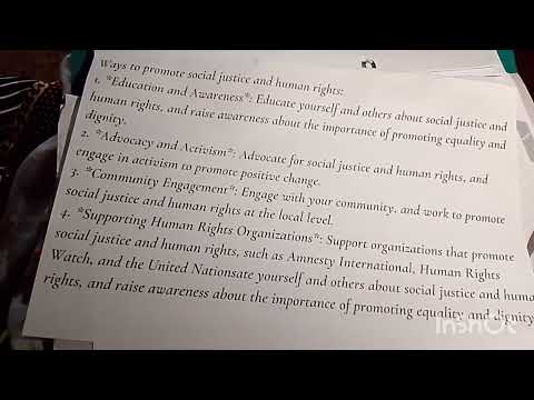 Ways to promote Social justice and human rights l Social justice & Human rights