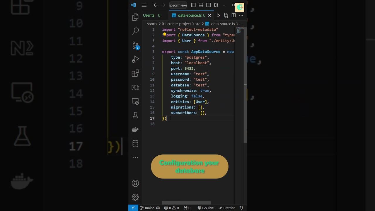 Create TypeORM Project | TypeORM Tutorial | CodeIsMine #shorts #codeismine