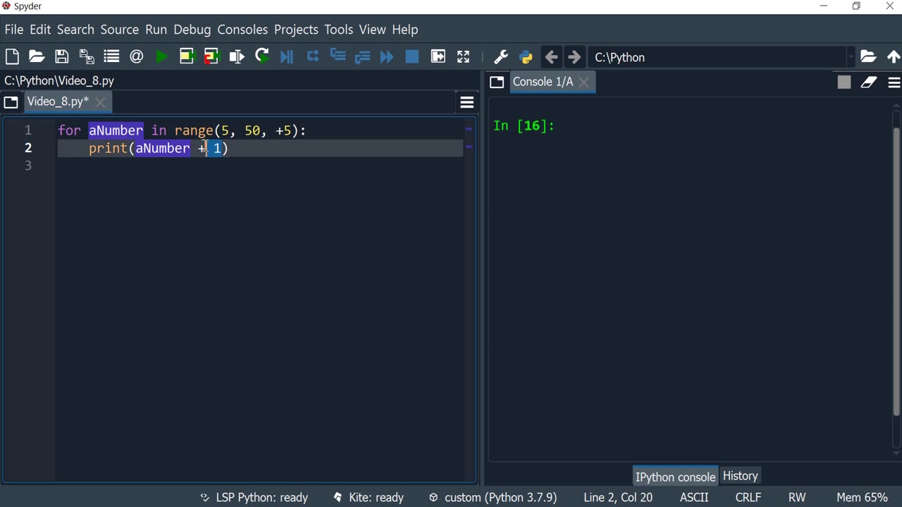 Python 8: For loops to print the numbers from 5 to 50 incrementing by 5 each round