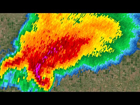 2025 Plevna, Kansas Supercell Radar Loop