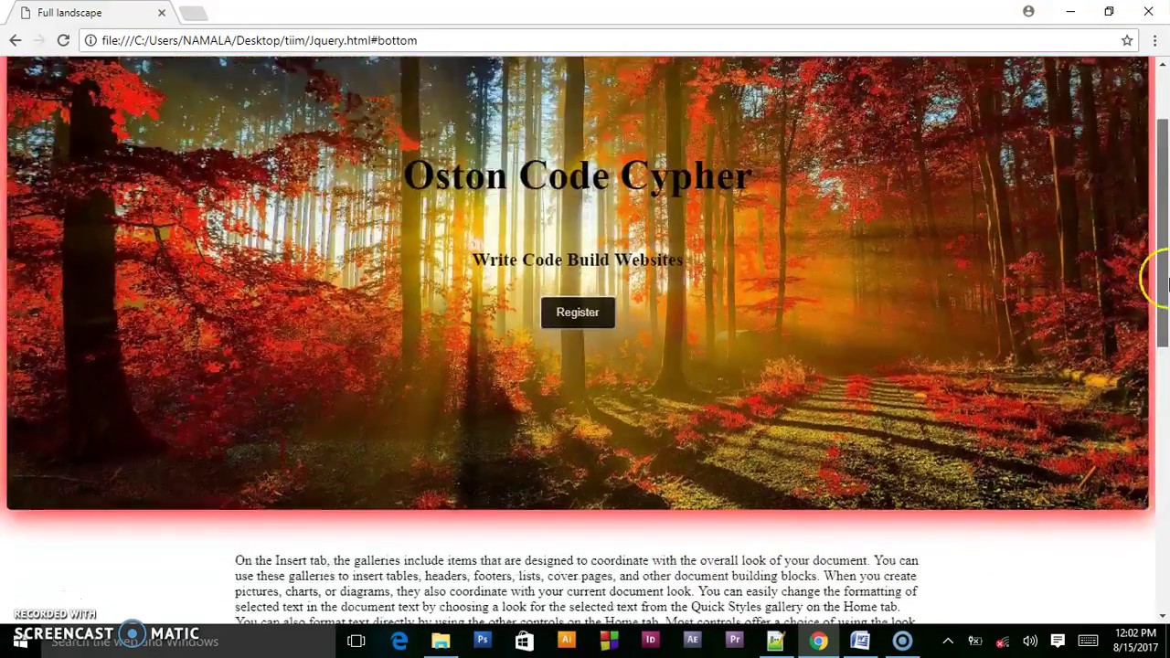 How To Create A Full Screen Landing Page Using HTML5 & CSS FLEXBOX