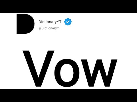 Vow Meaning in English