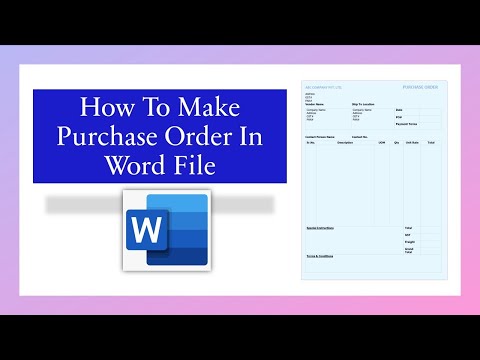 How To Make Purchase Order In Word | Rohit Kamble | Office Administration With Rohit