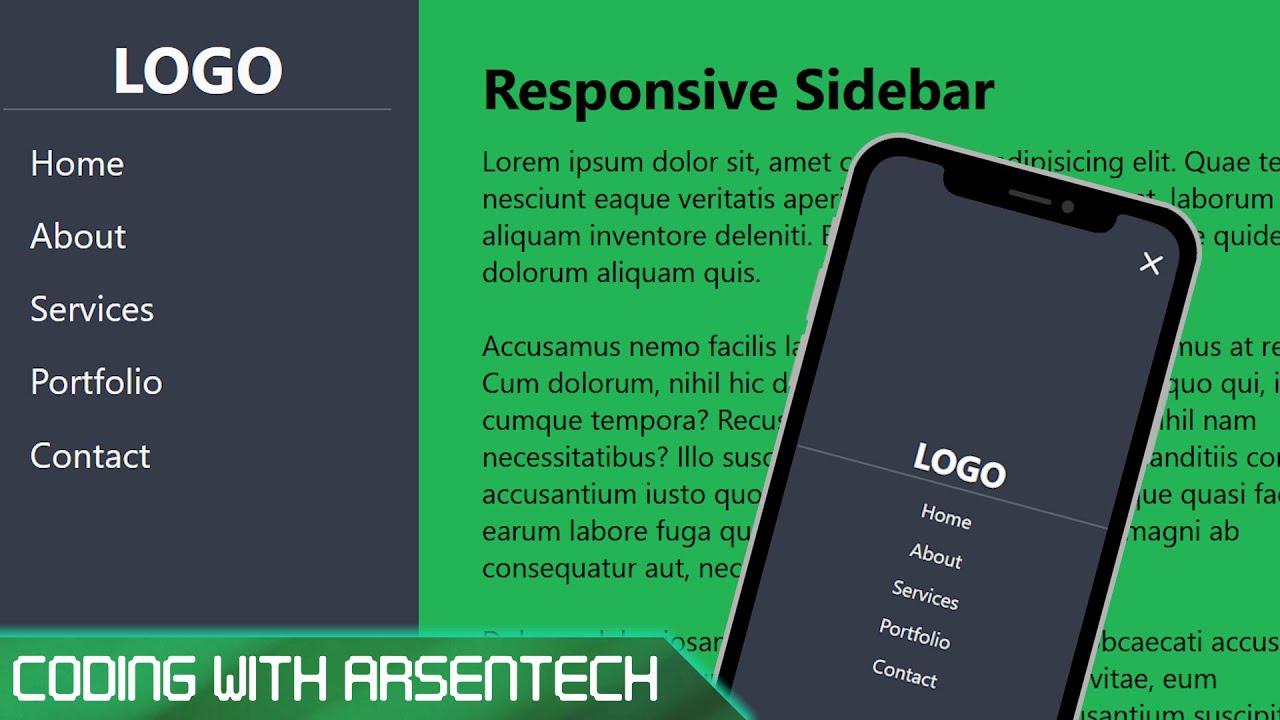 Build a Responsive Sidebar Menu using HTML, CSS & JavaScript!