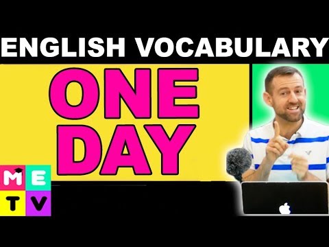 Meaning of ONE DAY (English Vocabulary Lesson)
