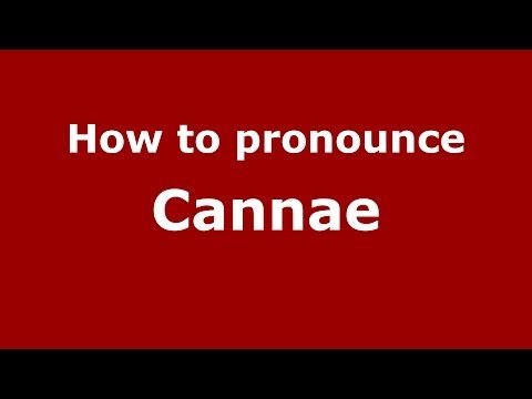 How to pronounce Cannae (Italian/Italy) - PronounceNames.com