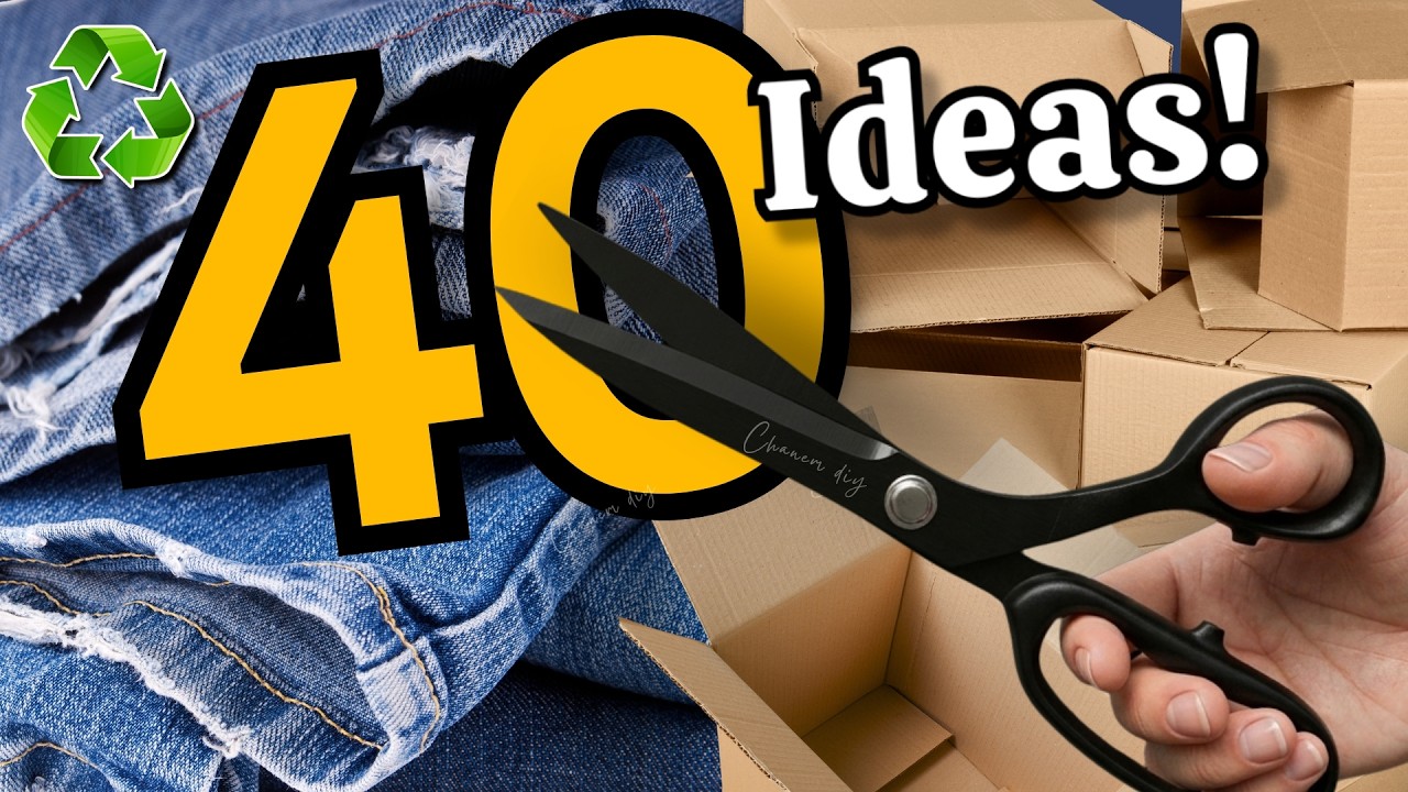 40 Elegant DIY Ideas 😍♻️ Transform Cardboard & Old Denim into Luxury Home Decor! ✨