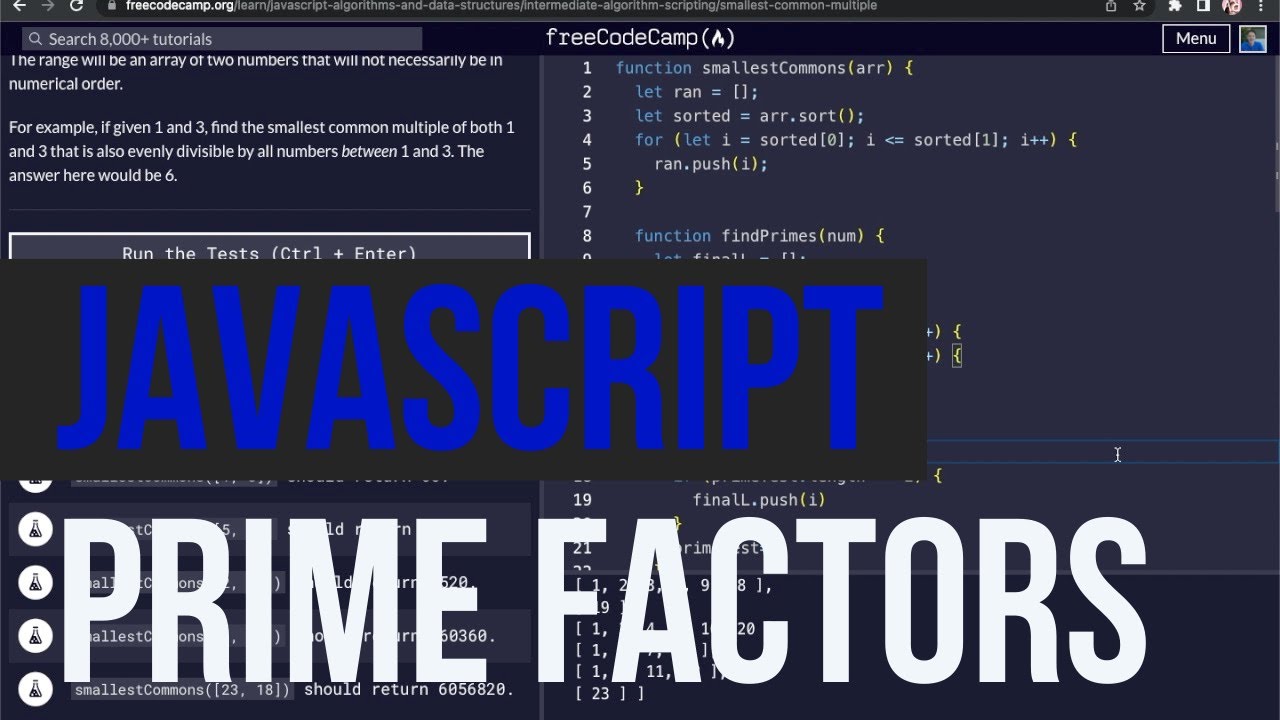 JS Prime Factorization