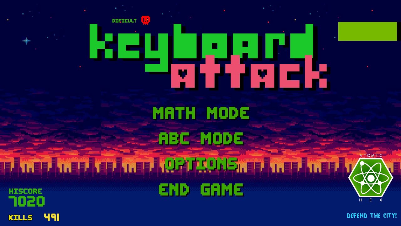 Math Attack/Keyboard Attack Game play
