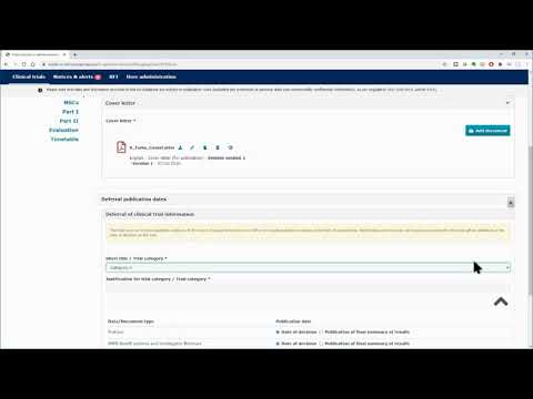 CTIS – M10 How to submit an initial CTA in the CTIS – Fill in the Form and the MSC sections.