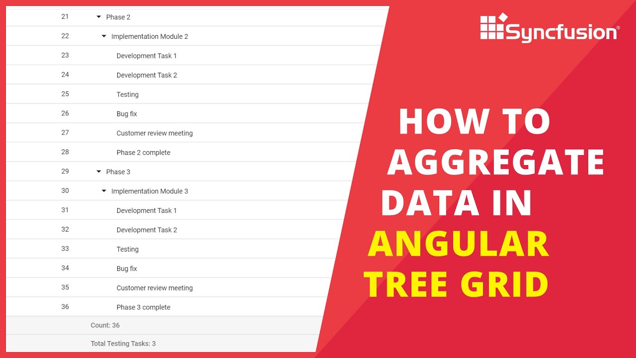 How to Work with Aggregates of Angular Tree Grid