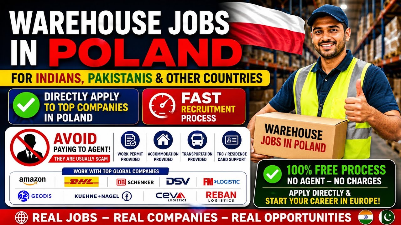 Warehouse Jobs in Poland with Visa Sponsorship 🇵🇱 Apply Directly | No Agent Needed #jobsinpoland 