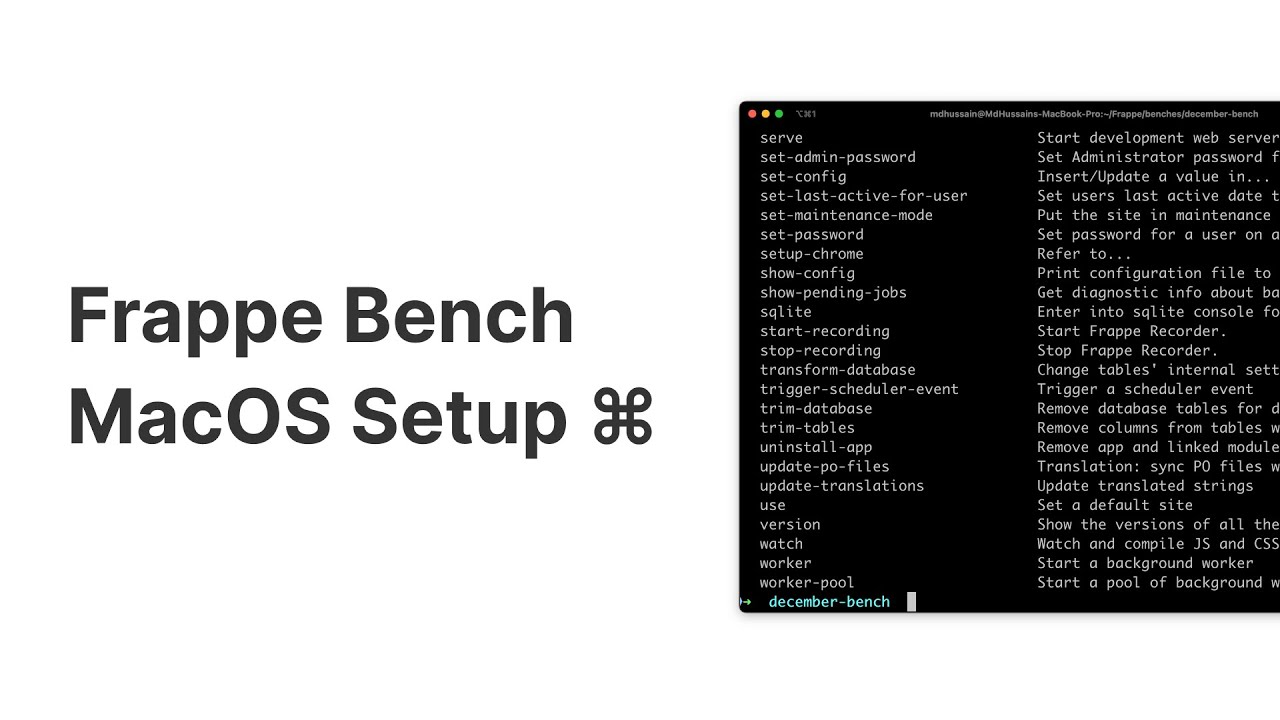MacOS Local Frappe Bench Setup Live! 😱
