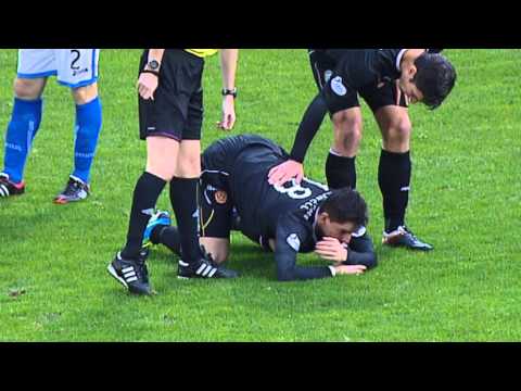 Ouch! Motherwell's Stuart Carswell takes one for the team