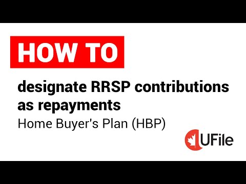 Home Buyer's Plan (HBP) - How to designate RRSP contributions as repayments