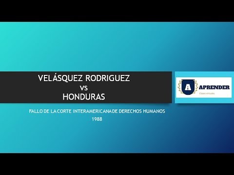 VELASQUEZ RODRIGUEZ vs HONDURAS