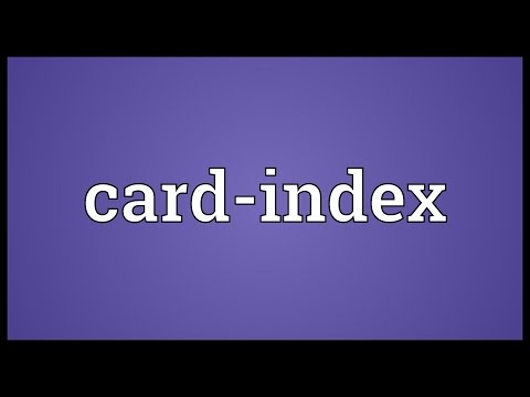 Card-index Meaning