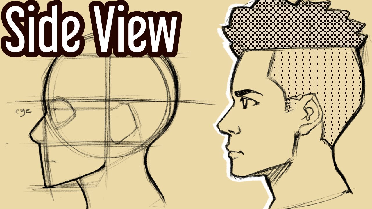 How to Draw Profile Face (Side View) | Drawing Lesson 16⚡