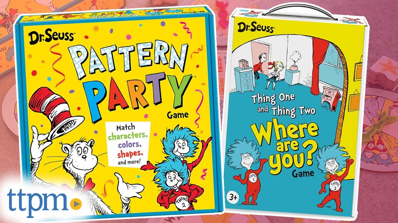 Dr. Seuss Pattern Party Game and Thing One and Thing Two Where Are You? Game from Funko Review!