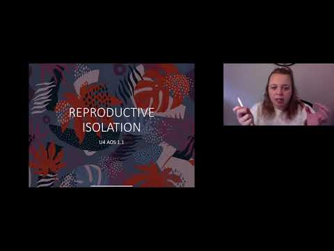 4.1.1j Reproductive isolation