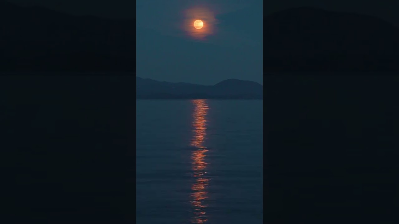 Moon reflection on water