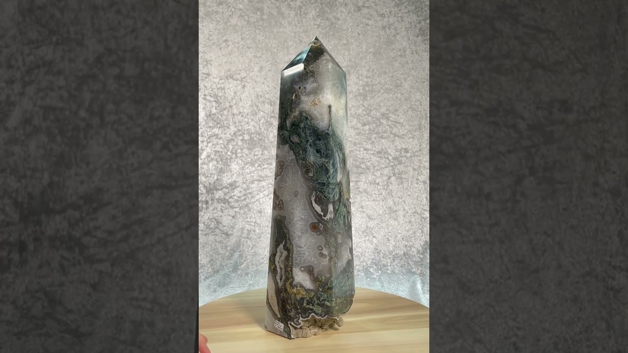 Moss agate Tower 5.88 kilos