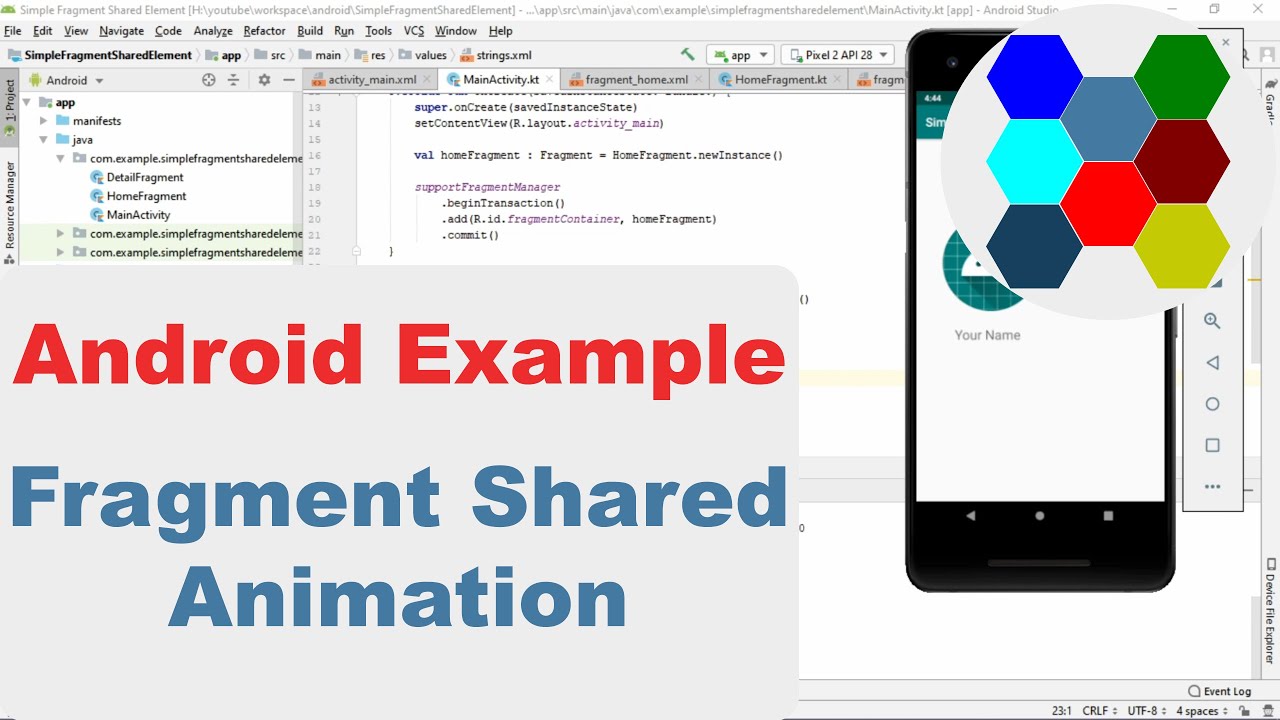 Android Simple Fragment Shared Element - Beginner Simple Example
