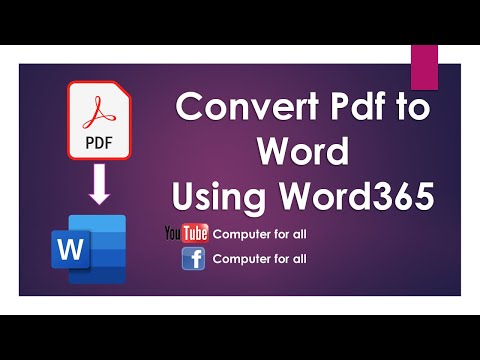 Convert Pdf ( with text , pics and format ) to Word with Word 365